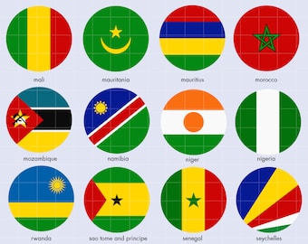 African Flags 4 Collage Sheets for Scrapbooking Card Making | Etsy