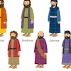 Bible Stories: Jesus & the 12 Disciples Clipart Set by Poppydreamz ...