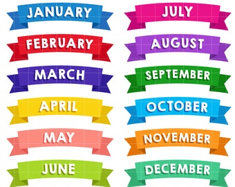Months clipart | Etsy