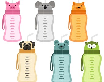 Water bottle clipart | Etsy