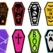 Halloween Coffins Clip Art for Scrapbooking Card Making Cupcake Toppers ...
