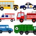 Community Vehicles Digital Clip Art for Scrapbooking Card Making ...
