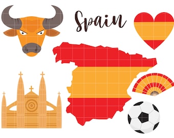 Spain Clip Art | Etsy