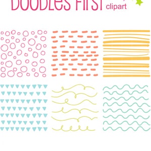 Doodle Scribble Pastel Background Digital Clip Art for Scrapbooking ...