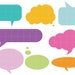 Colorful Blank Bubble Speech Digital Clip Art for Scrapbooking Card ...