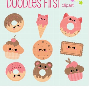 Cute Sweet Dessert Digital Clip Art for Scrapbooking Card Making ...