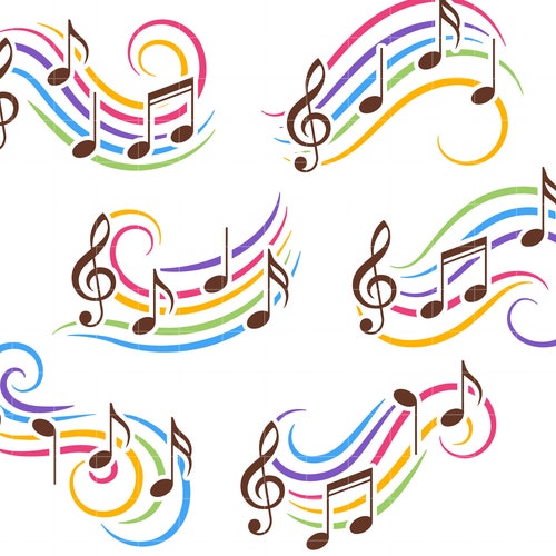 Colorful Music Clip Art for Scrapbooking Card Making Cupcake - Etsy