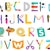 School Supplies Alphabet Clip Art for Scrapbooking Card Making Cupcake ...