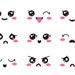 Cute Cartoon Faces Digital Clip Art for Scrapbooking Card Making ...