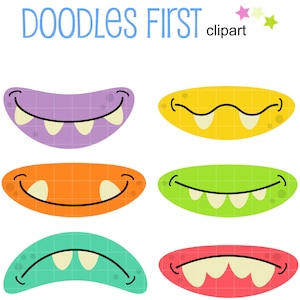 Monster Mouths II Digital Clip Art for Scrapbooking Card Making Cupcake ...