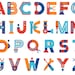 School Supplies Alphabet Clip Art for Scrapbooking Card Making Cupcake ...