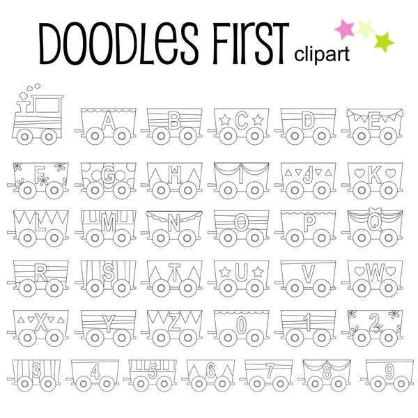 Train Alphabet Clip Art - Etsy