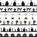 Halloween Dark Divider and Border Digital Clip Art for Scrapbooking ...