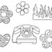 Y2k Nostalgia Outline Drawing Digital Clip Art for Scrapbooking Card ...