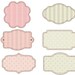 Retro Pastel Frames Clip Art for Scrapbooking Card Making Cupcake ...