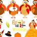 Gobble Gobble Thanksgiving Turkey Digital Clip Art for Scrapbooking ...