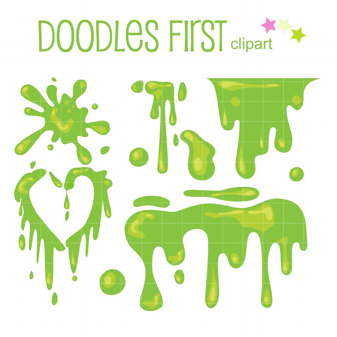 Green Slime Digital Clip Art for Scrapbooking Card Making Cupcake ...