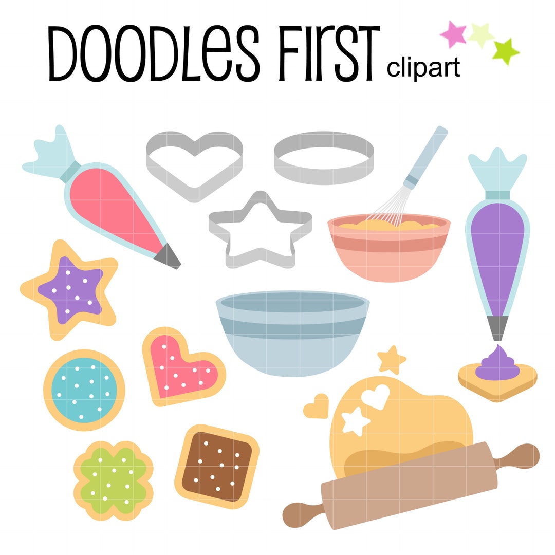 Cookie Decorating Digital Clip Art for Scrapbooking Card Making Cupcake ...