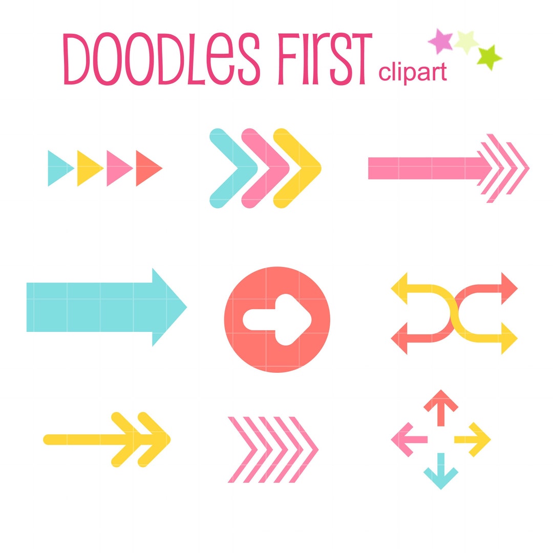 Cute Arrow Signs Collection Digital Clip Art for Scrapbooking Card ...