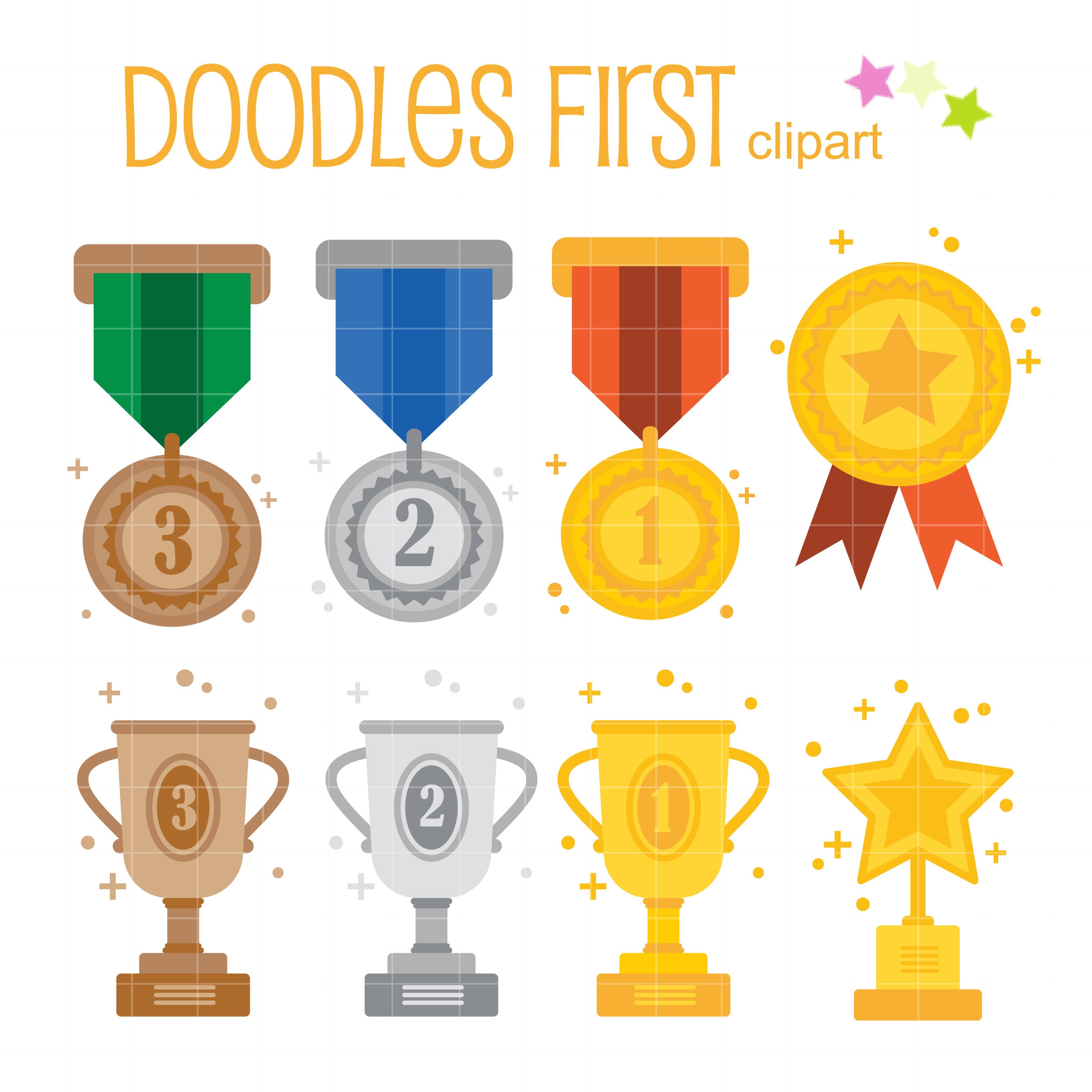 Trophies And Medals Clipart
