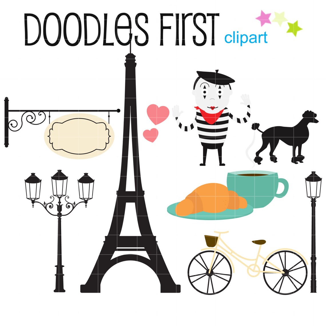 Paris Love Digital Clip Art for Scrapbooking Card Making - Etsy