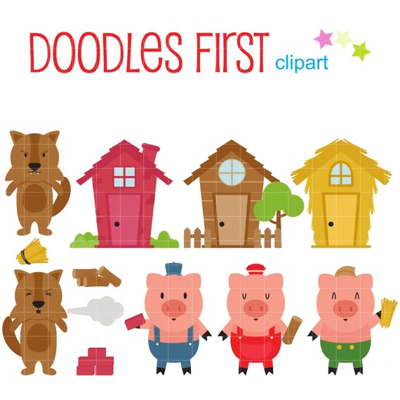 Three Little Pigs Clipart