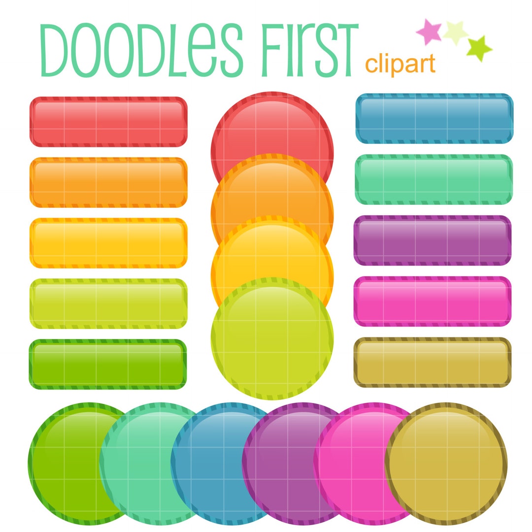 Candy Stripes Labels Digital Clipart for Scrapbooking, Cricut Cut Files ...