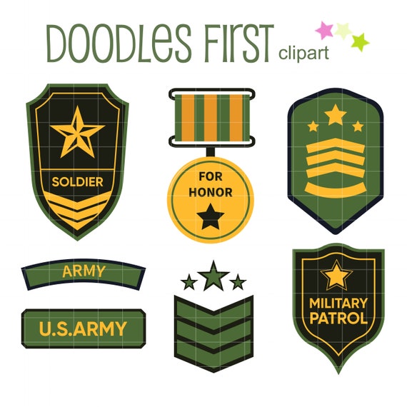 Army Soldier Badge Digital Clip Art for Scrapbooking Card | Etsy