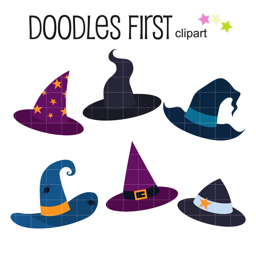 Witch Hat Collection Digital Clip Art for Scrapbooking Card Making ...