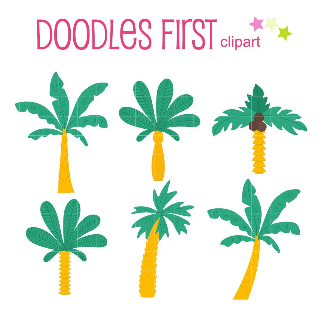 Summer Trees Collection Digital Clip Art for Scrapbooking Card Making ...