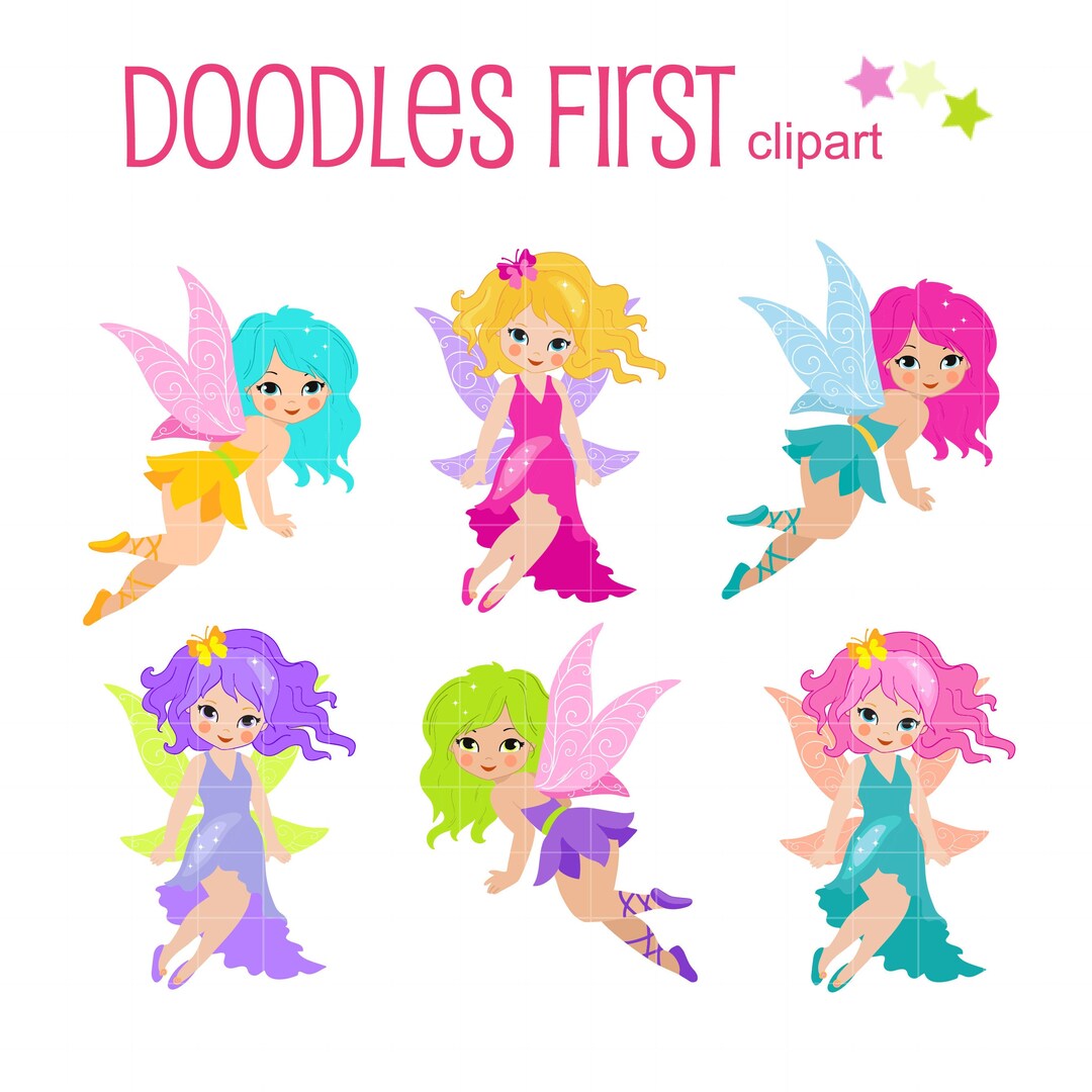 Cute Fairy Collection Digital Clip Art for Scrapbooking Card Making ...