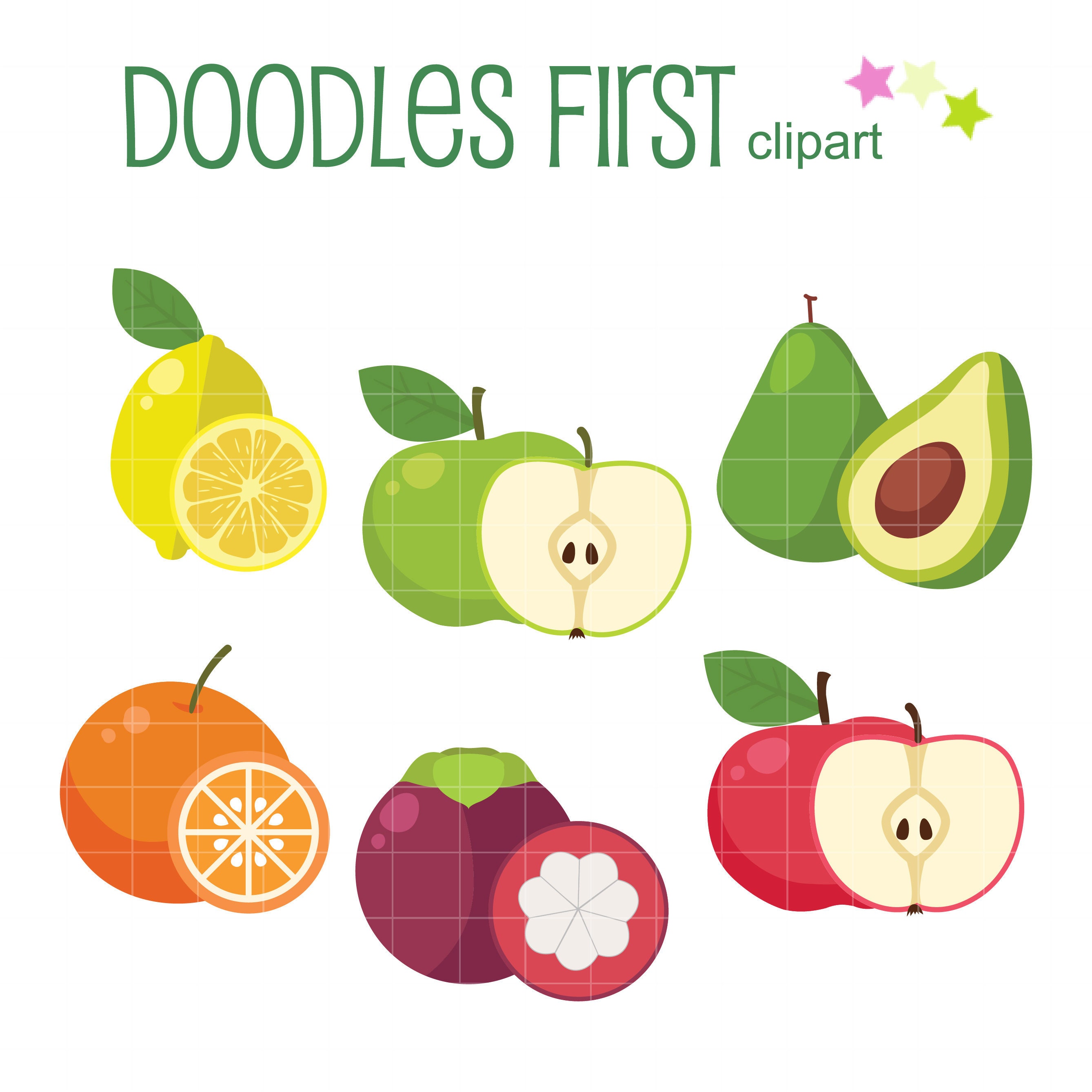 Sweet Slice Fruit Digital Clip Art for Scrapbooking Card | Etsy