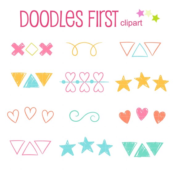 Cute Pastel Decoration and Divider Digital Clip Art for | Etsy