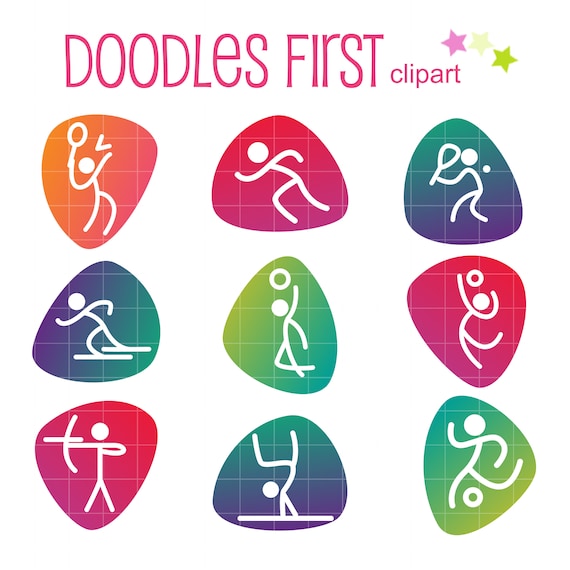 Sports Avatar Icon Digital Clip Art for Scrapbooking Card | Etsy