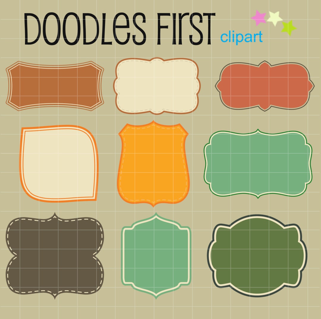 Vintage Labels Digital Clip Art for Scrapbooking Card Making Cupcake ...