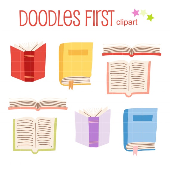 Book Collection Digital Clip Art for Scrapbooking Card Making - Etsy