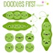 Kawaii Peas in A Pod Clip Art for Scrapbooking Card Making Cupcake ...