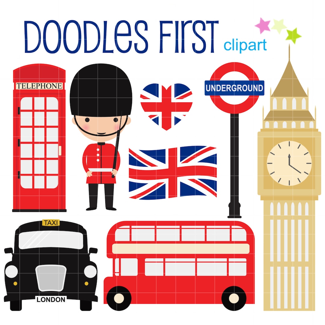 London Clip Art Set, Scrapbooking Graphics (digital Download) - Etsy