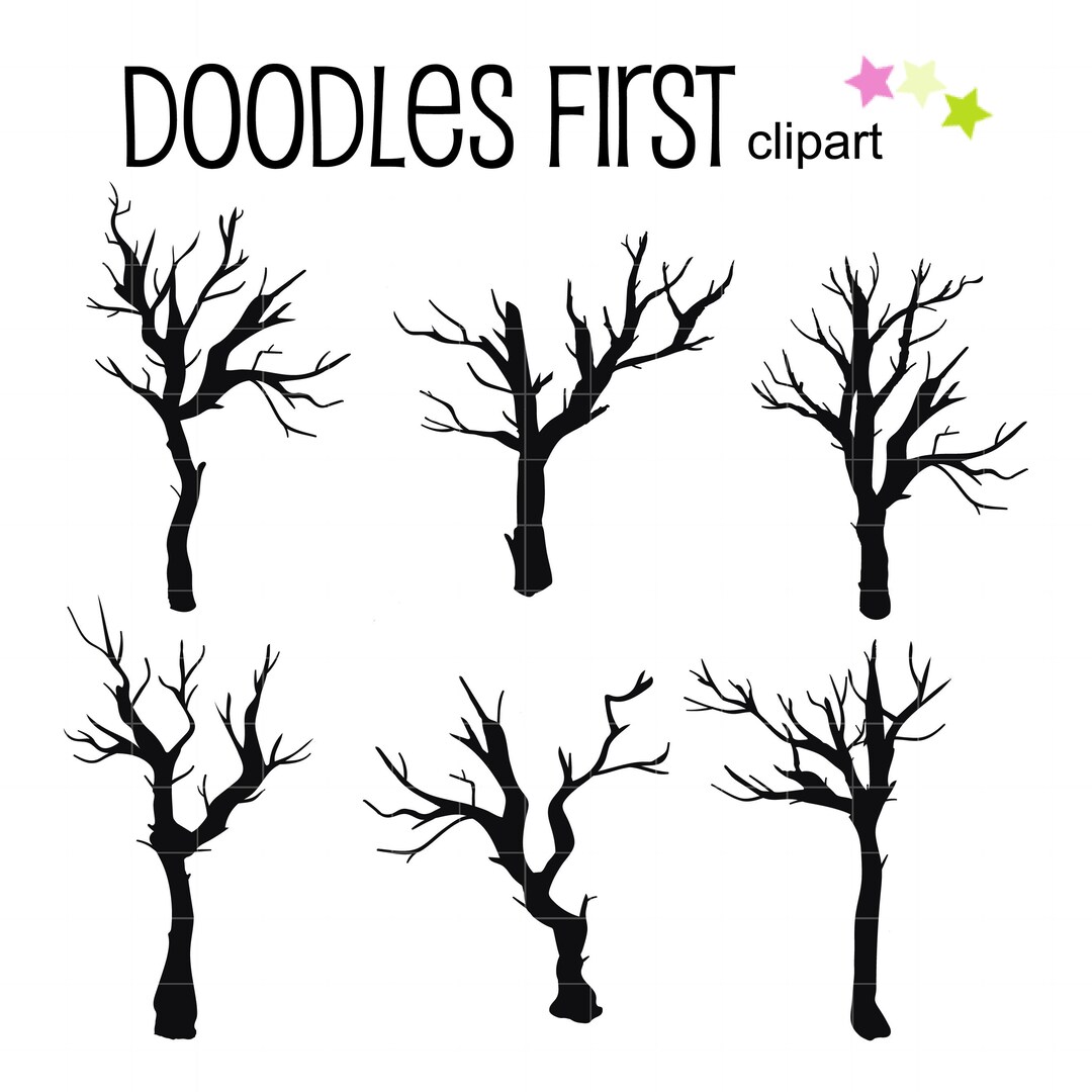 Dead Trees Clip Art: Scrapbooking, Card Making, SVG Cuts - Etsy