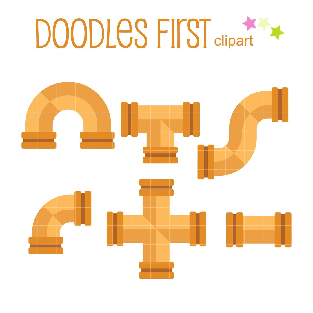 Golden Pipe Collection Digital Clip Art for Scrapbooking Card Making ...