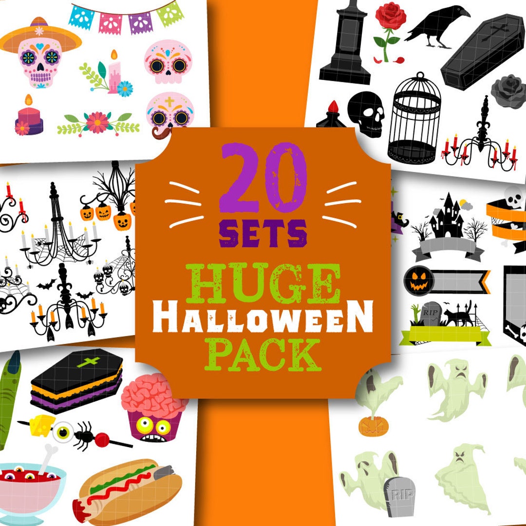 20 Clip Art Set!! HUGE Halloween Pack! Digital Clip Art for ...