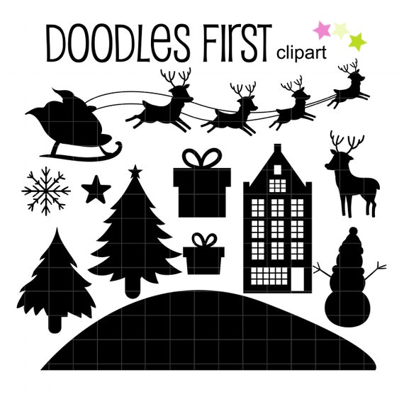 Winter Silhouette Clip Art