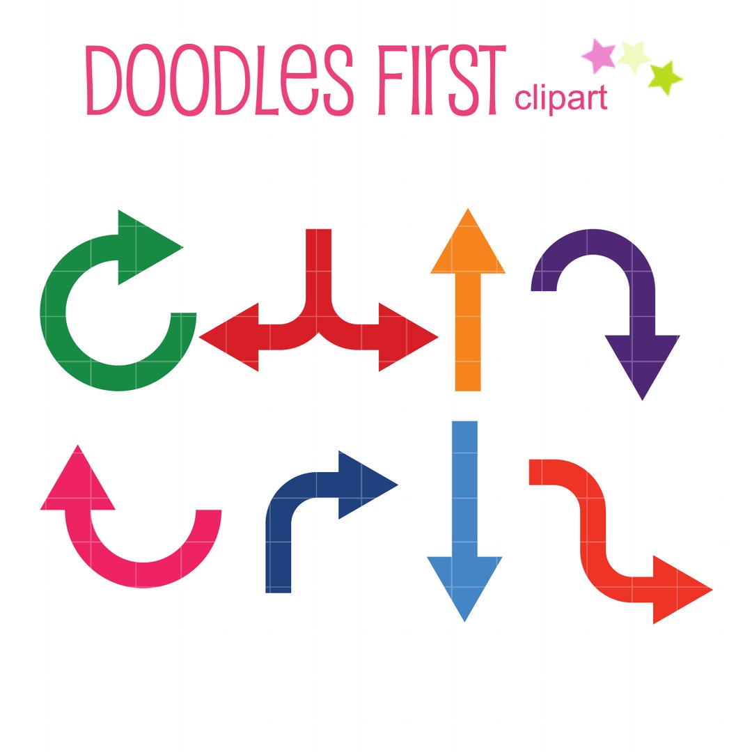 Colorful Arrows Digital Clip Art for Scrapbooking Card Making Cupcake ...