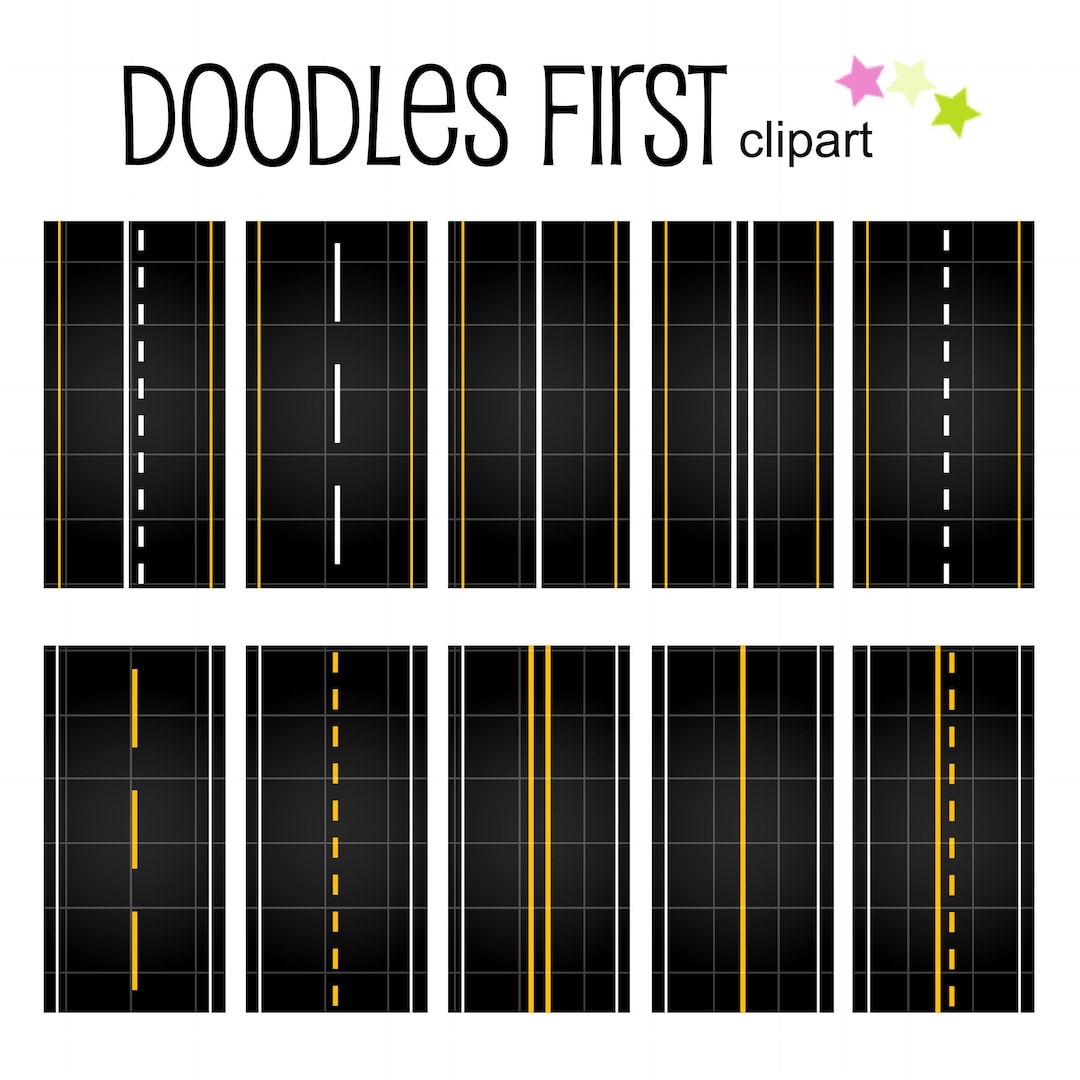 Type of Road Marking Digital Clip Art for Scrapbooking Card Making ...