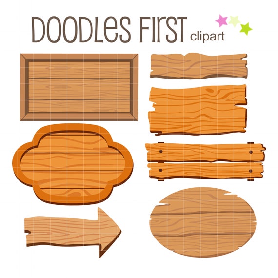 Wooden Placard Digital Clip Art for Scrapbooking Card Making | Etsy