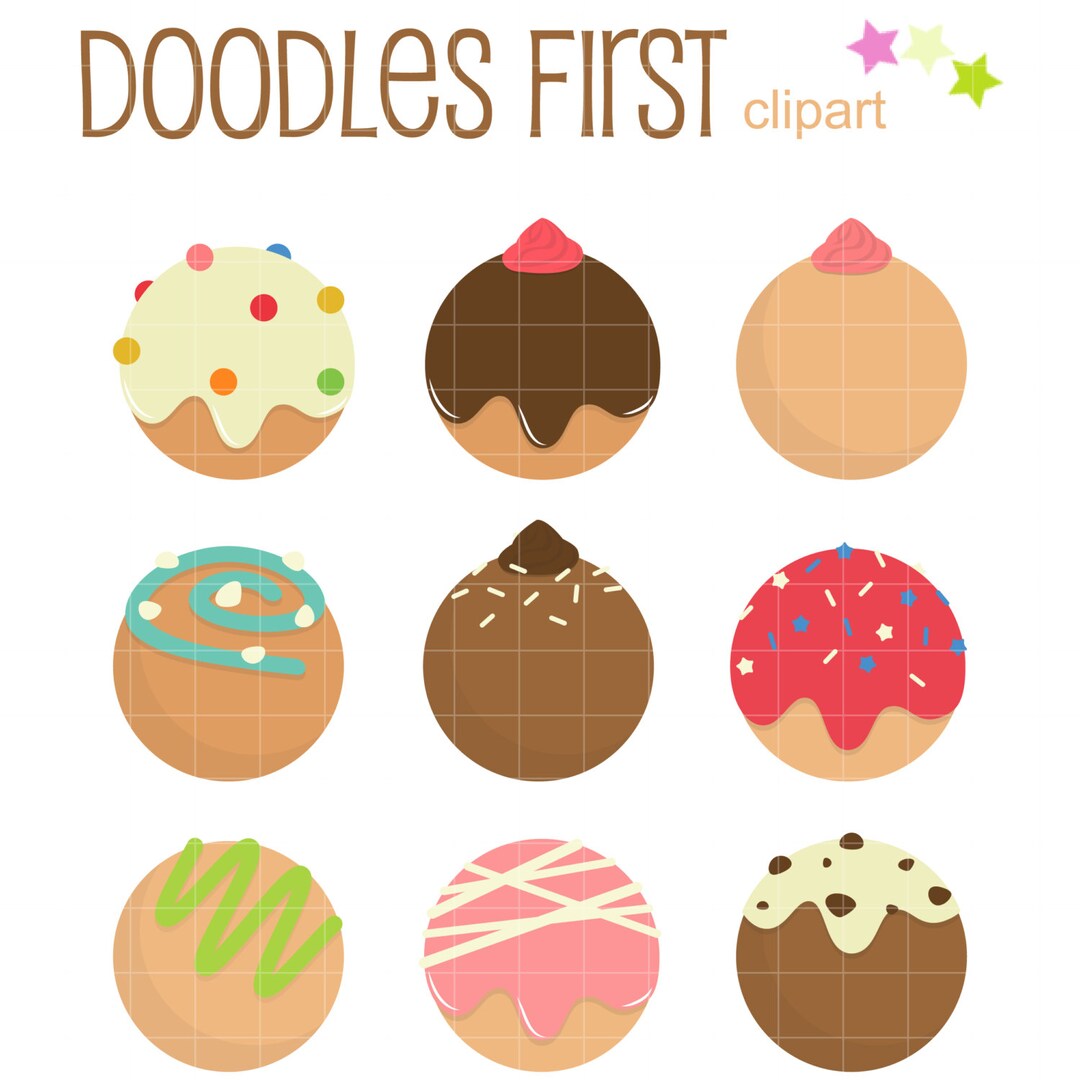 Donut Holes Digital Clip Art for Scrapbooking Card Making Cupcake ...