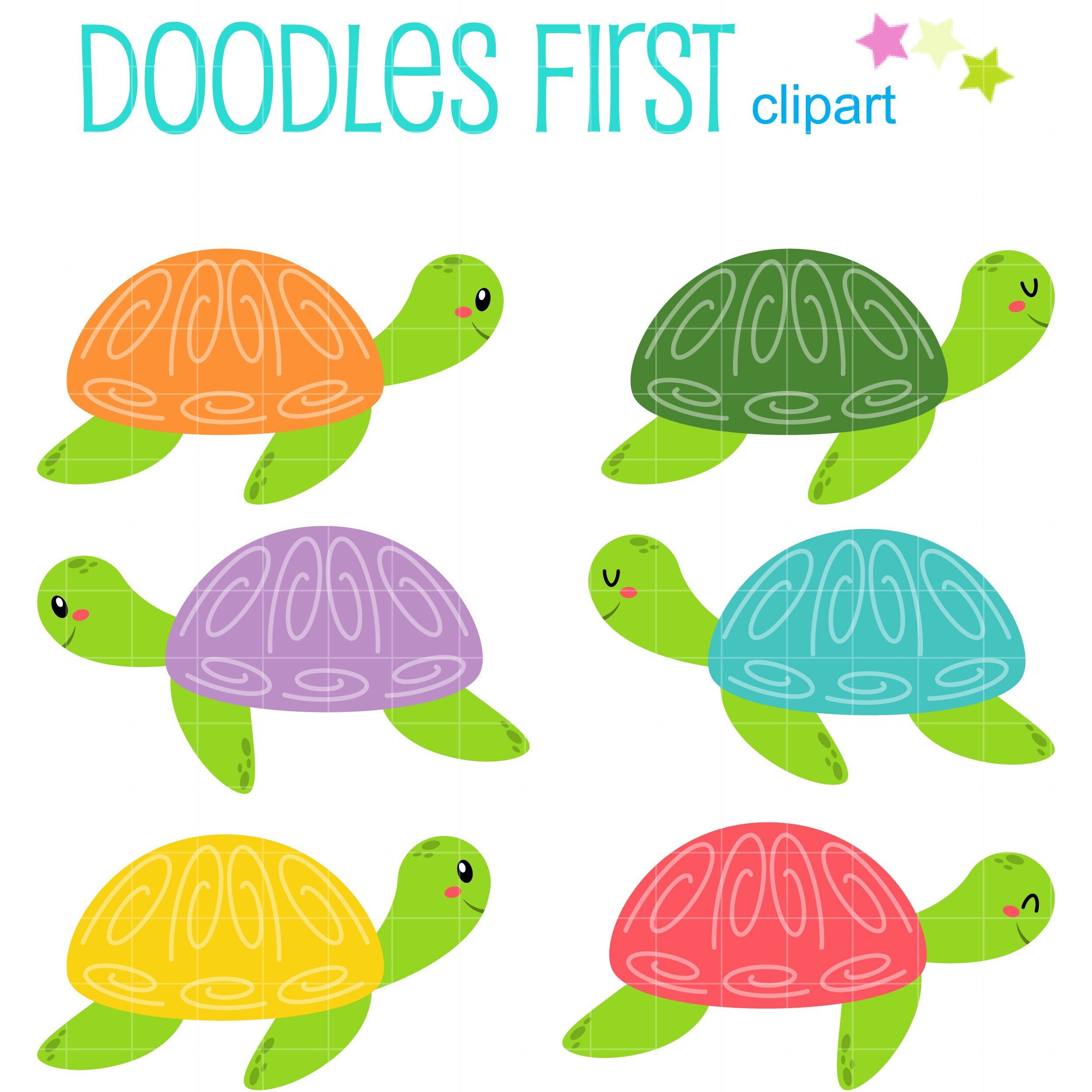 Sea Turtles Digital Clip Art for Scrapbooking Card Making Cupcake ...