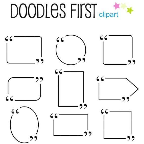 Quote Bubbles Digital Clip Art for Scrapbooking Card Making | Etsy