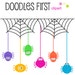 Cute Spiders Digital Clip Art for Scrapbooking Card Making Cupcake ...