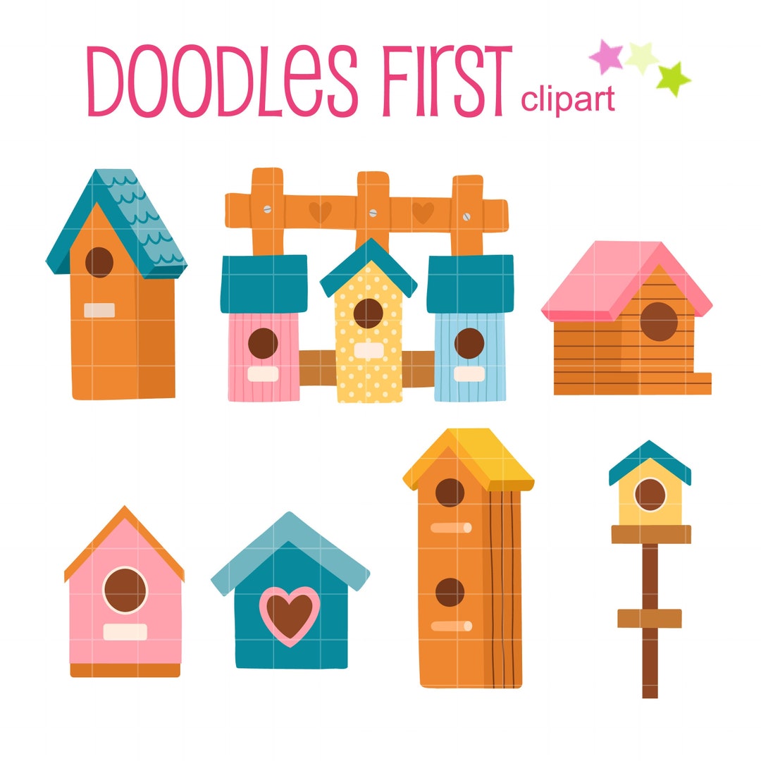 Bird House Collection Digital Clip Art for Scrapbooking Card Making ...